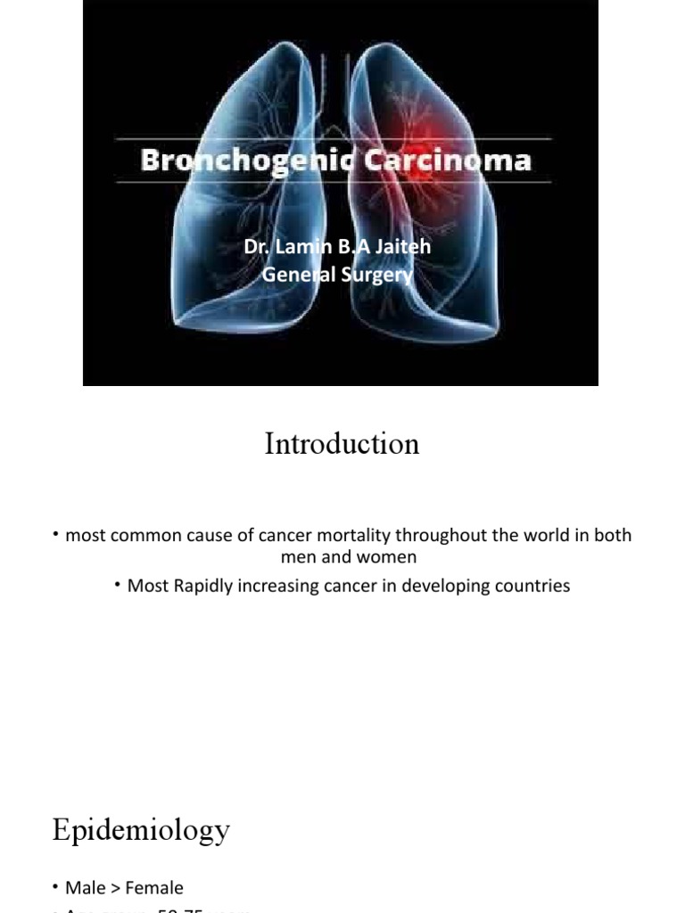 Bronchogenic Carcinoma | PDF | Lung Cancer | Non Small Cell Lung Carcinoma