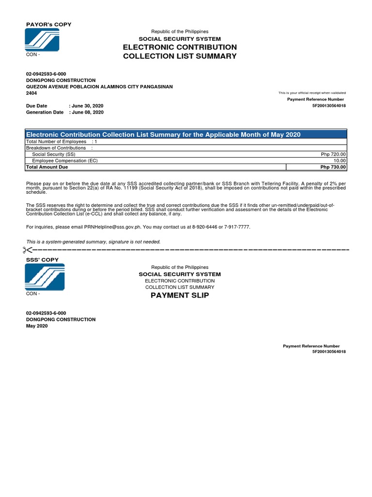 Electronic Contribution Collection List Summary | PDF | Government