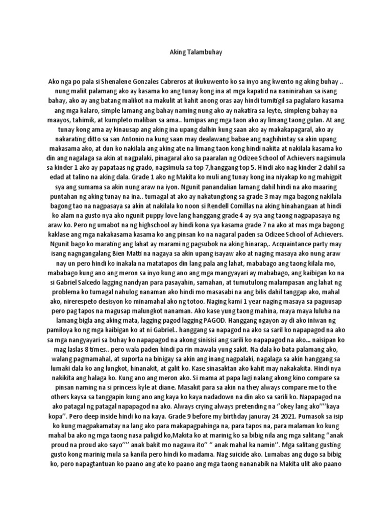Aking Talambuhay | PDF