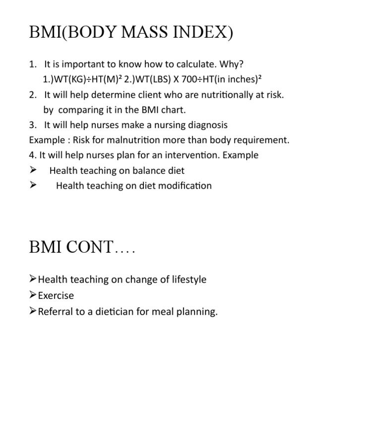 Bmi Report | PDF