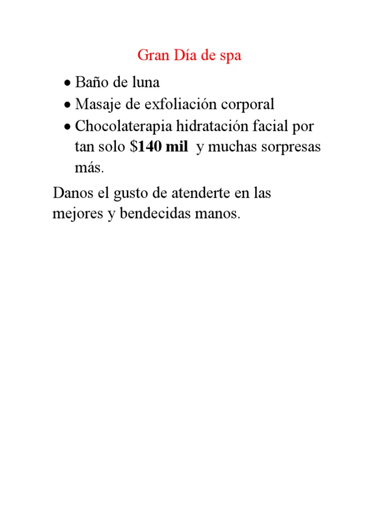 Gran Dia de Spa | PDF