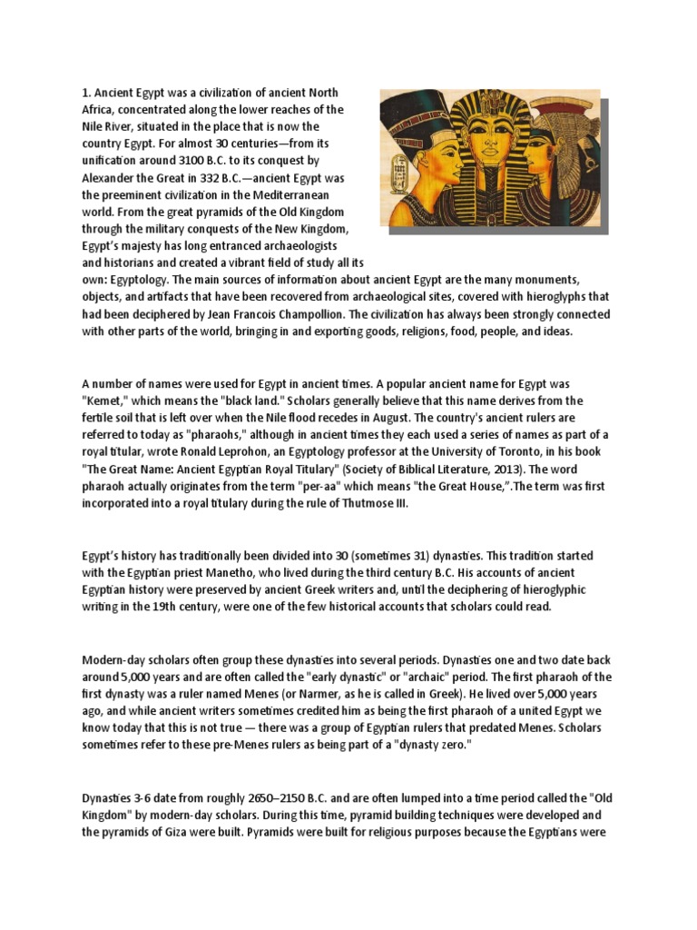 Ancient Egypt Research | PDF | Ancient Egypt | Ancient Egyptian Religion