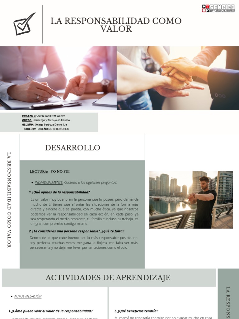 La Responsabilidad Como Valor | PDF