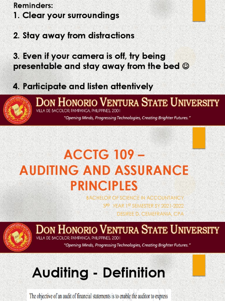 Module 2, Audit An Overview Powerpoint | PDF | Audit | Financial Audit