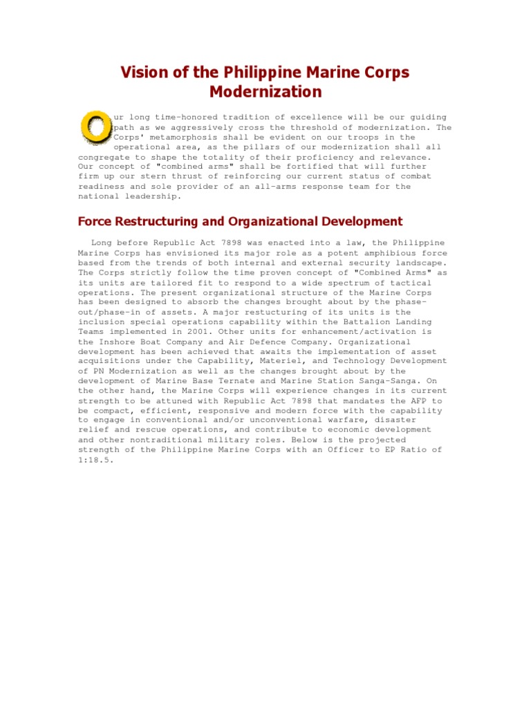 Philippine Marine Corps - Vision of The Philippine Marine Corps ...