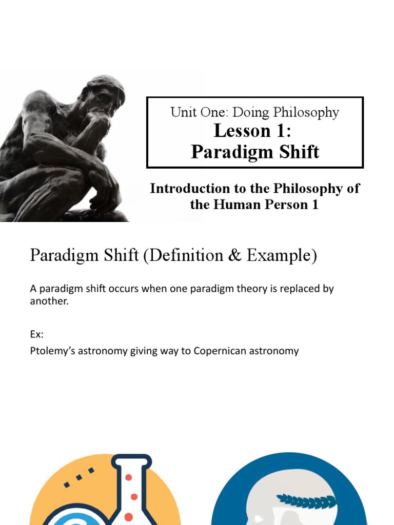Unit 1 Lesson 1 Paradigm Shift Human Activities and Philosophy | PDF ...