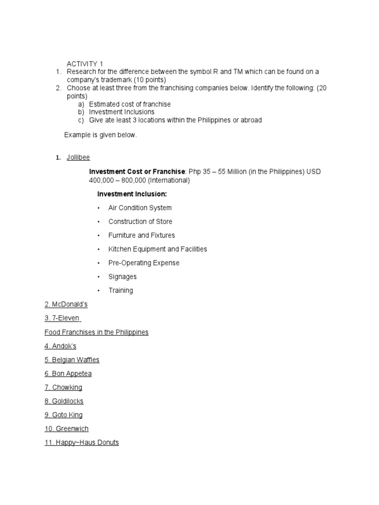 Franchising Research Guidelines | PDF | Business