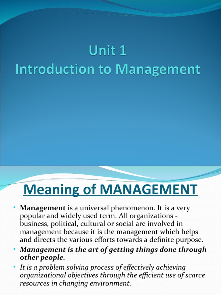 Understanding Management Concepts | PDF | Human Resources | Profession
