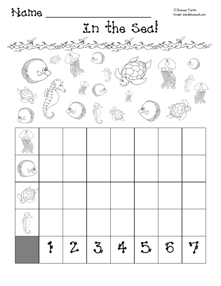 In The Sea Graphing Worksheet | PDF