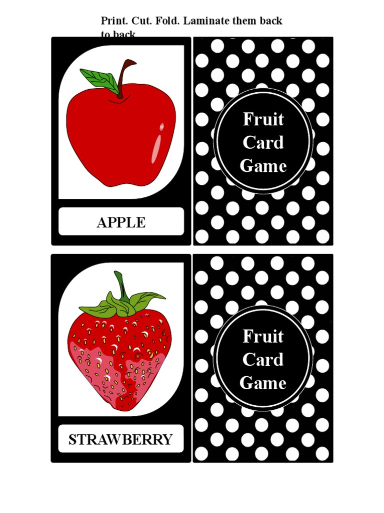 Fruit Memory Card - Game | PDF | Fruit | Vegan Cuisine