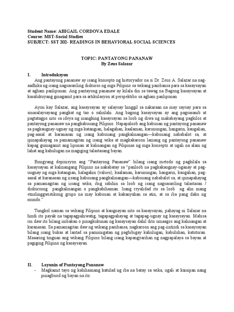 Pantayong Pananaw by Zeus Salazar | PDF