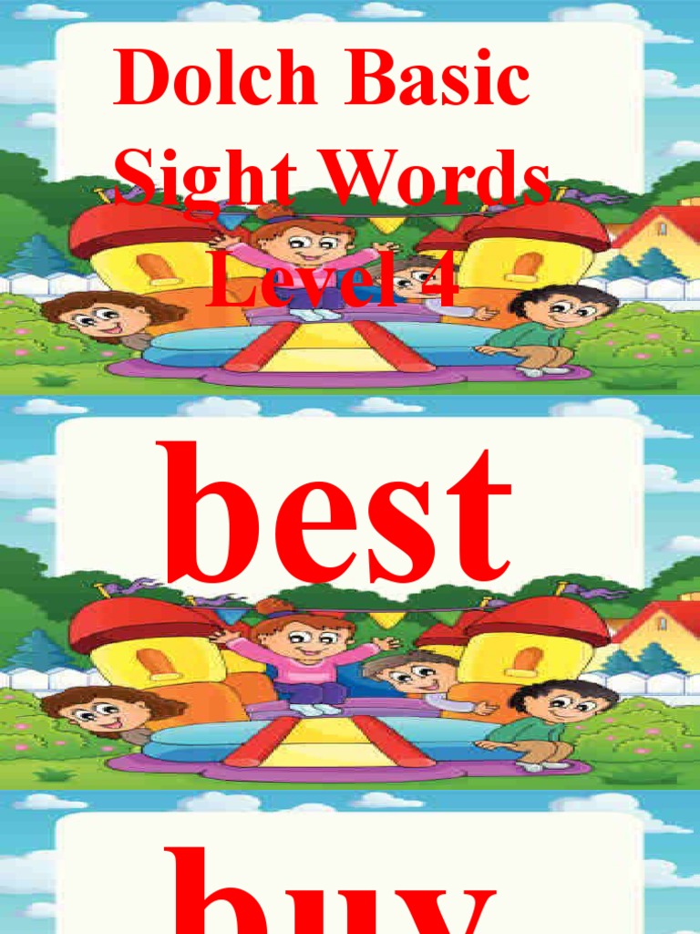 Basic Sight Words Level 4 | PDF