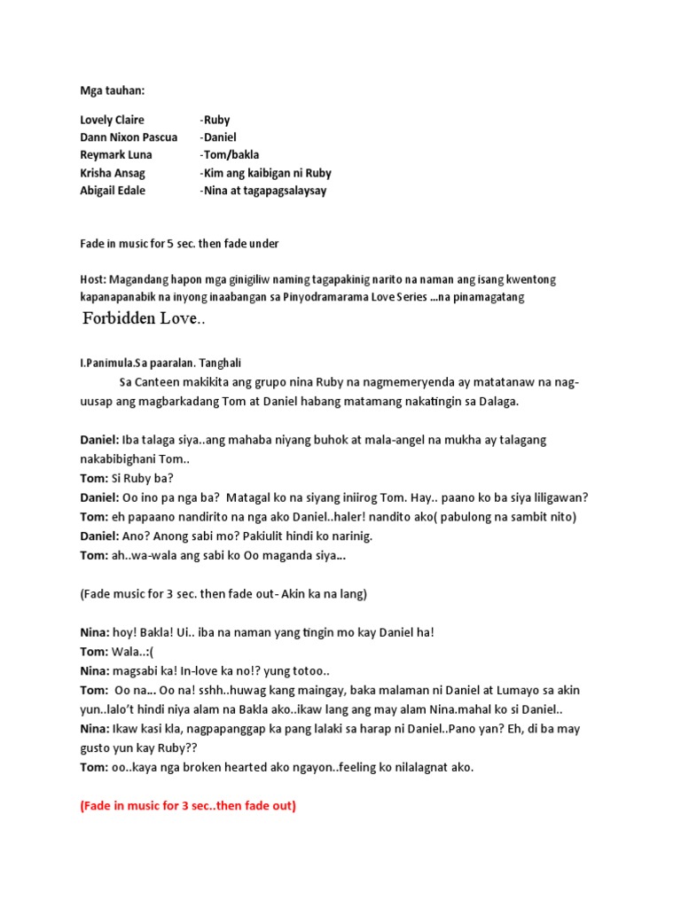 Script For Radio Drama | PDF