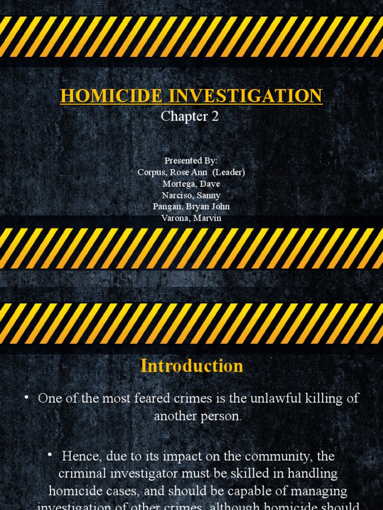 Homicide Investigation | PDF | Homicide | Murder