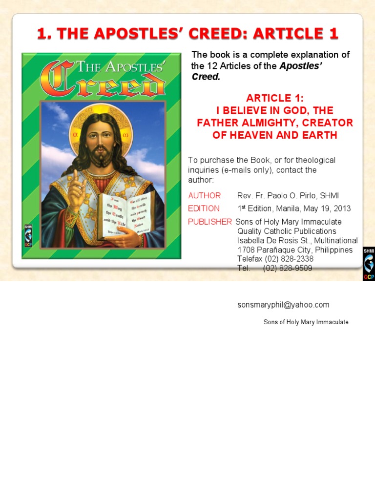 Creed Article 1 | PDF | Christology | Trinity