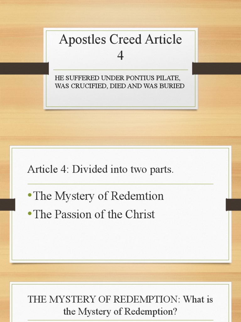 Article 4: The Passion of Christ | PDF | Jesus | Crucifixion Of Jesus