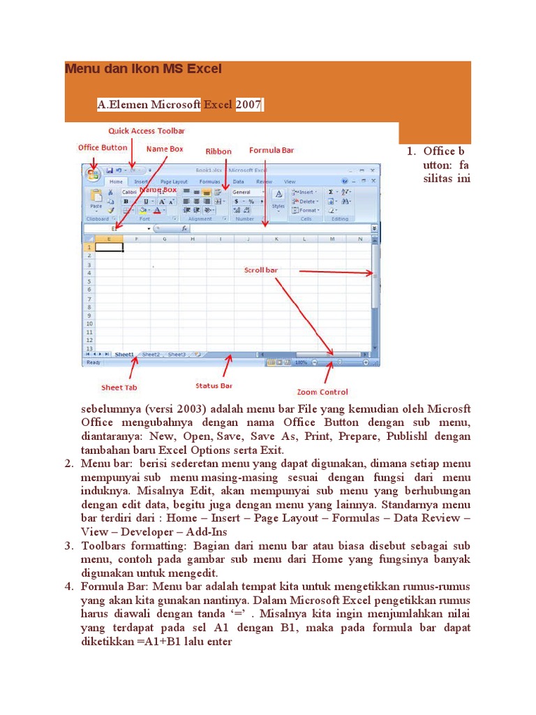 Menu Dan Ikon Ms Excel Pdf