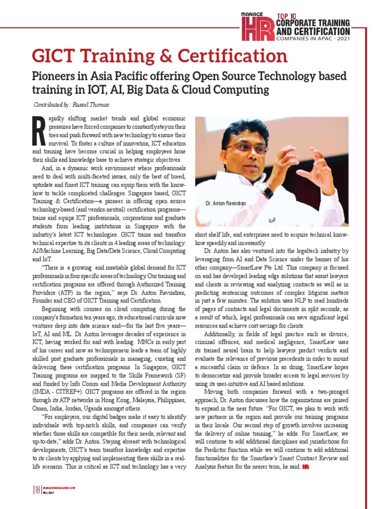 GICT Training & Certification | PDF | Innovation | Artificial Intelligence