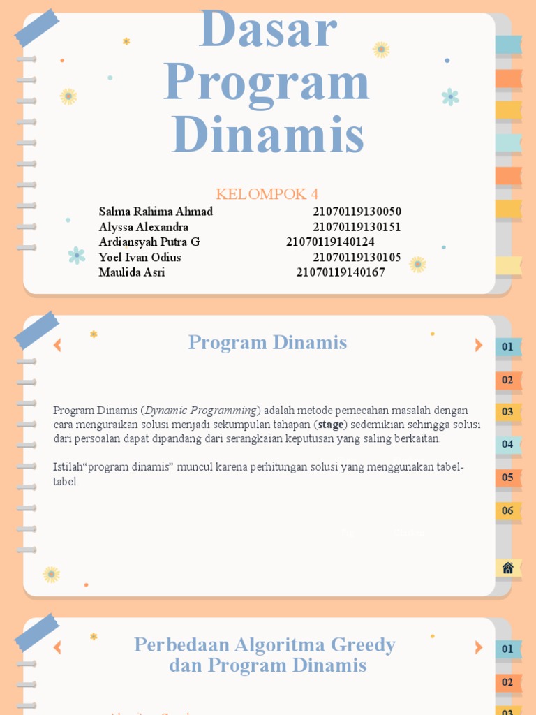Kelompok 4 - Dasar Program Dinamis | PDF