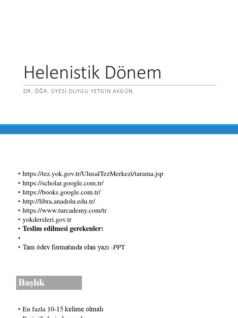 Helenistik Dönem - 2021 | PDF