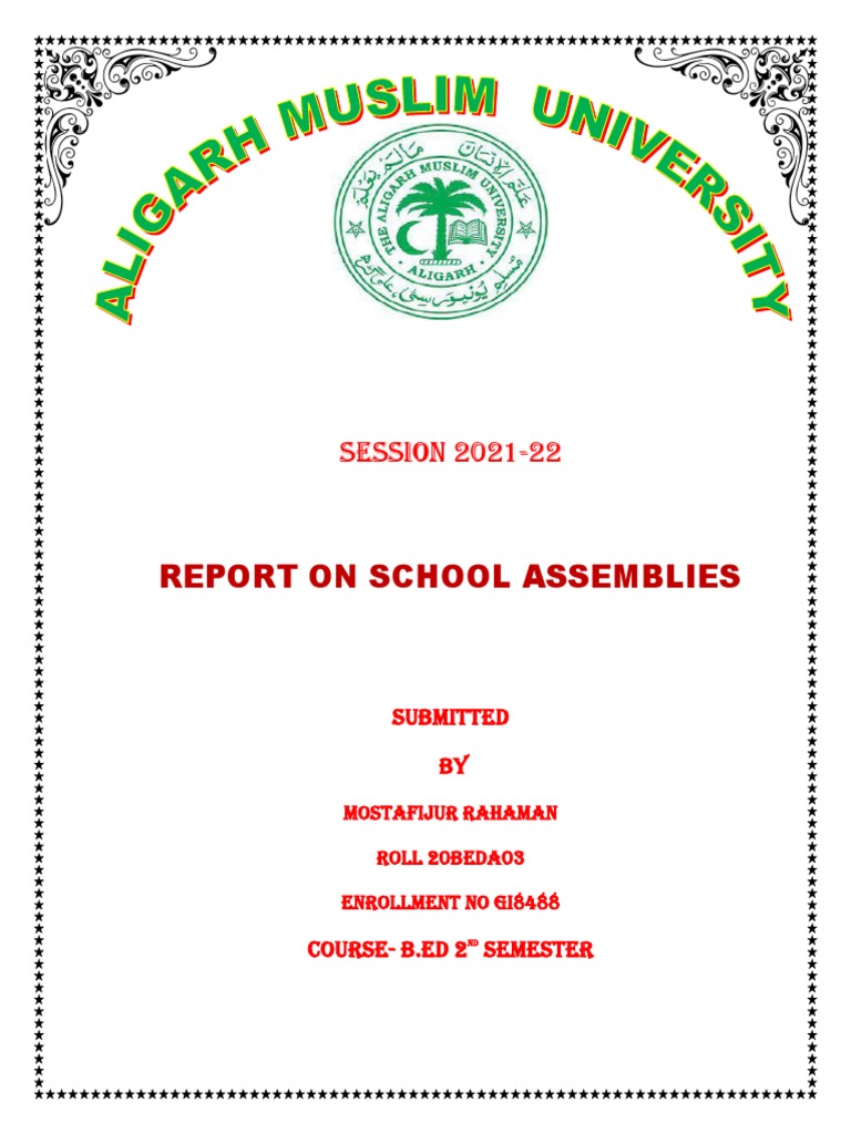 Report On School Assemblies: SESSION 2021-22 | PDF