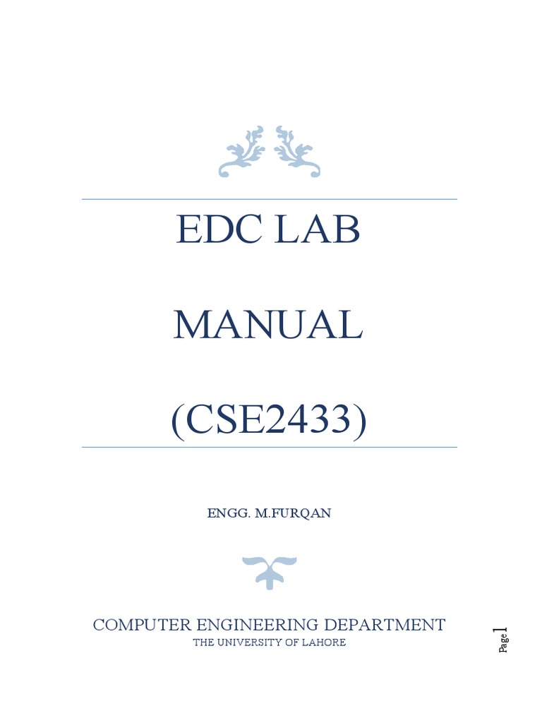 List of Edc Manual | PDF | Rectifier | P–N Junction