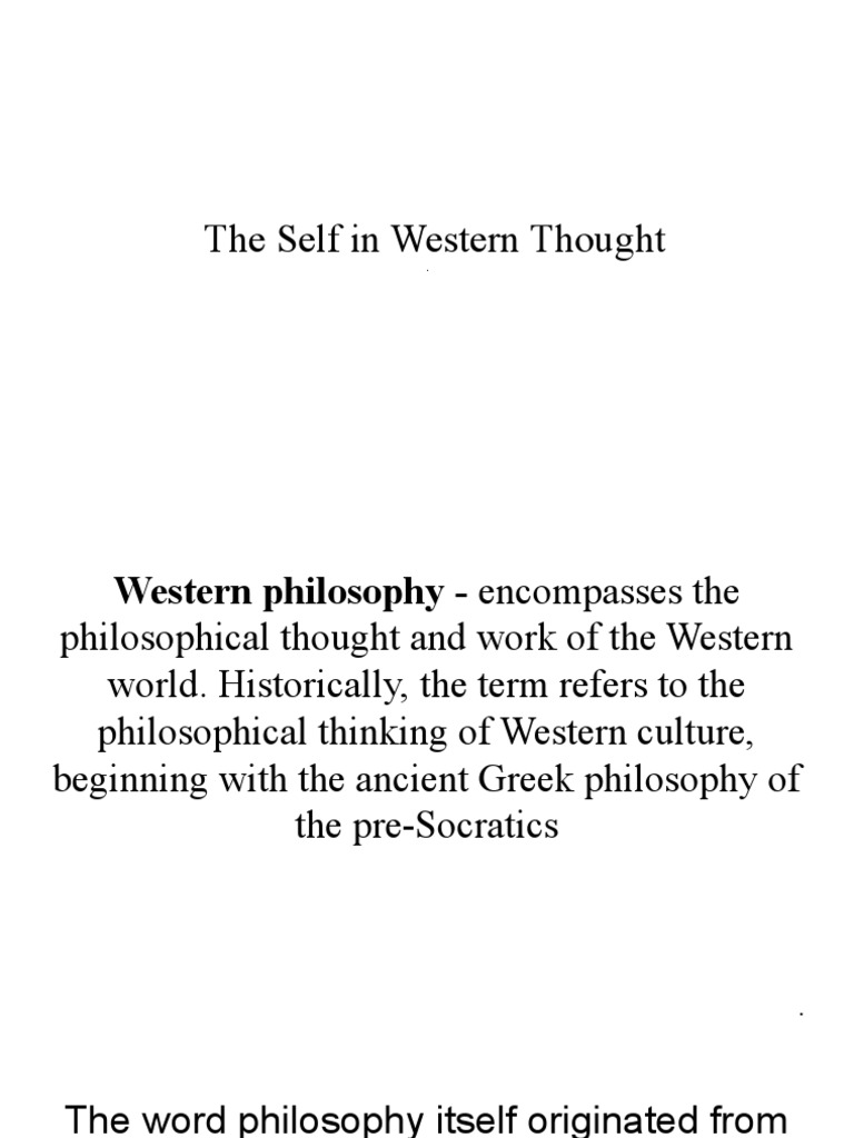 The Self in Western Thought | PDF
