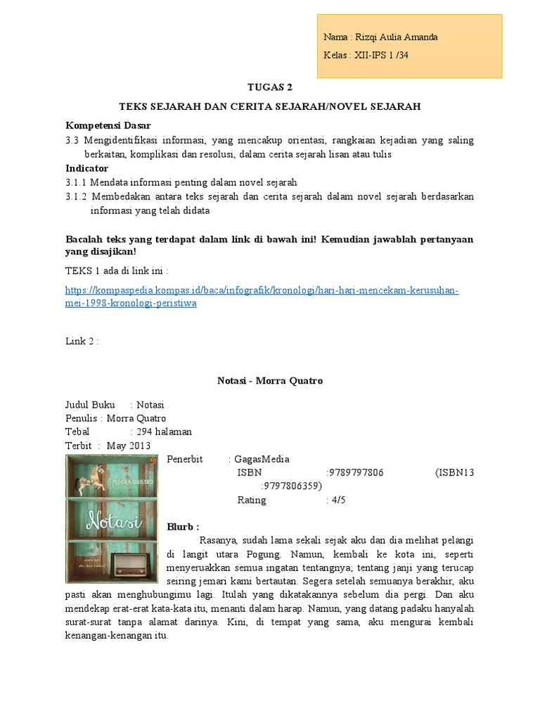 Teks Sejarah Rizqi Aulia Amanda 34 | PDF