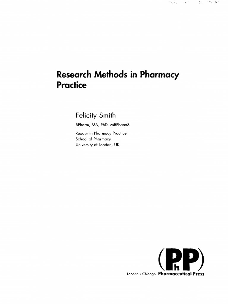 Methods For Pharmacy Research | PDF | Survey Methodology | Validity ...