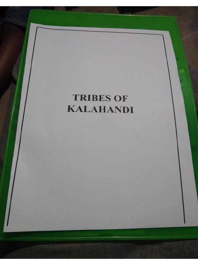 Project Tribes of Kalahandi | PDF