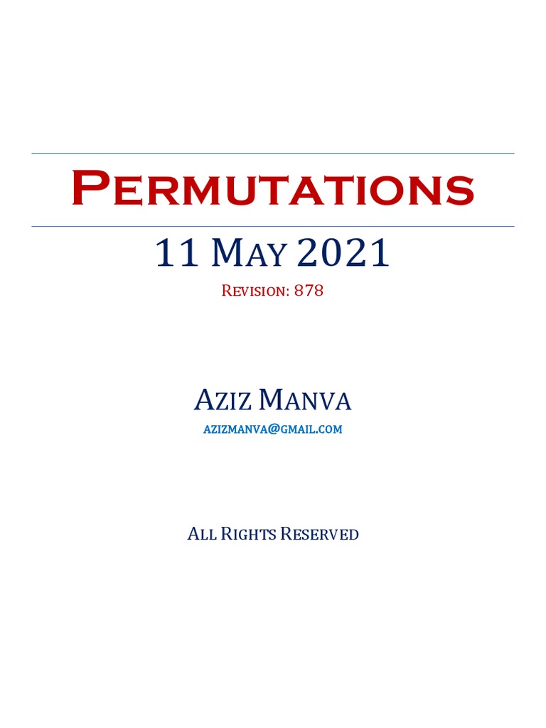 Exploring Permutations and Arrangements: A Guide to Factorials ...