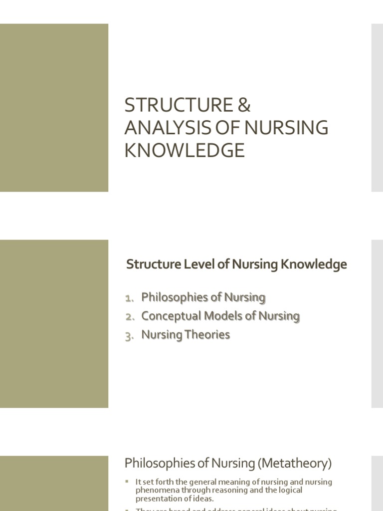 Structure & Analysis of Nursing Knowledge | PDF | Theory | Concept