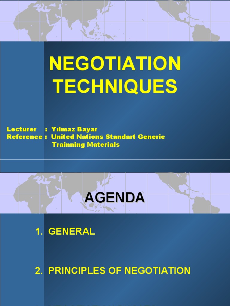 Negotiation Techniques | PDF | Body Language | Negotiation