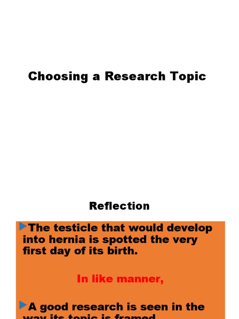 CHOOSING - A - RESEARCH - TOPIC Background and Problem Statement | PDF ...