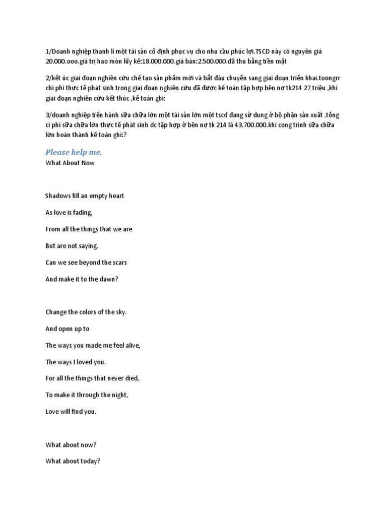 Please Help Me | PDF