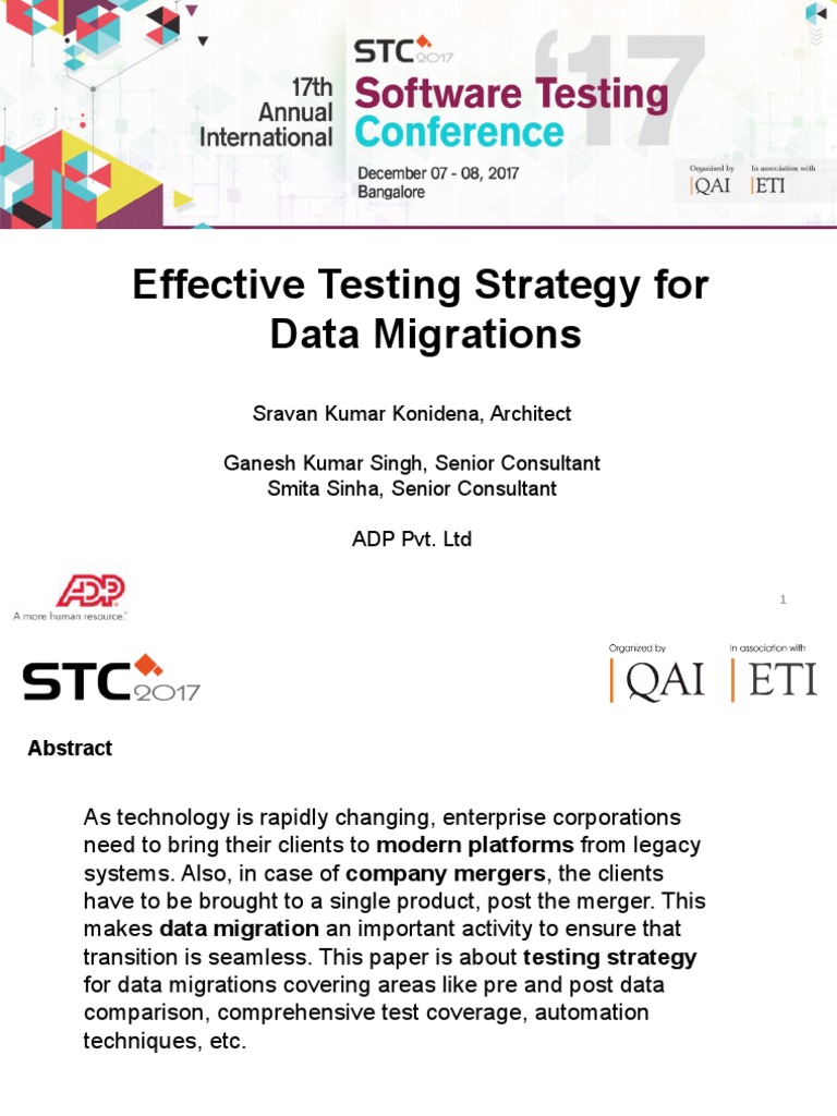 Effective Testing Strategy For Data Migrations | PDF | Automation ...