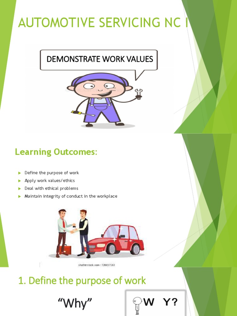 Week 3 - Demonstrate Work Values | PDF | Business | Self-Improvement