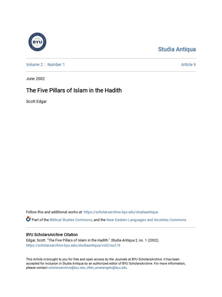 Hadith Insights on Islam's Five Pillars | PDF | Hajj | Hadith