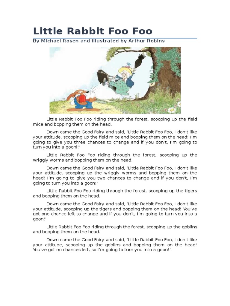 Little Rabbit Foo Foo: by Michael Rosen and Illustrated by Arthur ...
