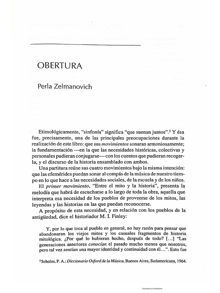 Efemérides Entre El Mito y La Historia. Zelmanovich | PDF