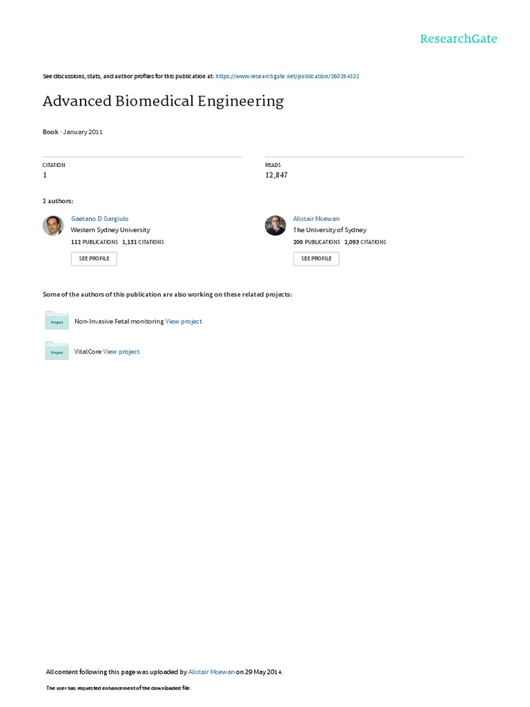 Advanced Biomedical Engineering | PDF | Sound | Perception