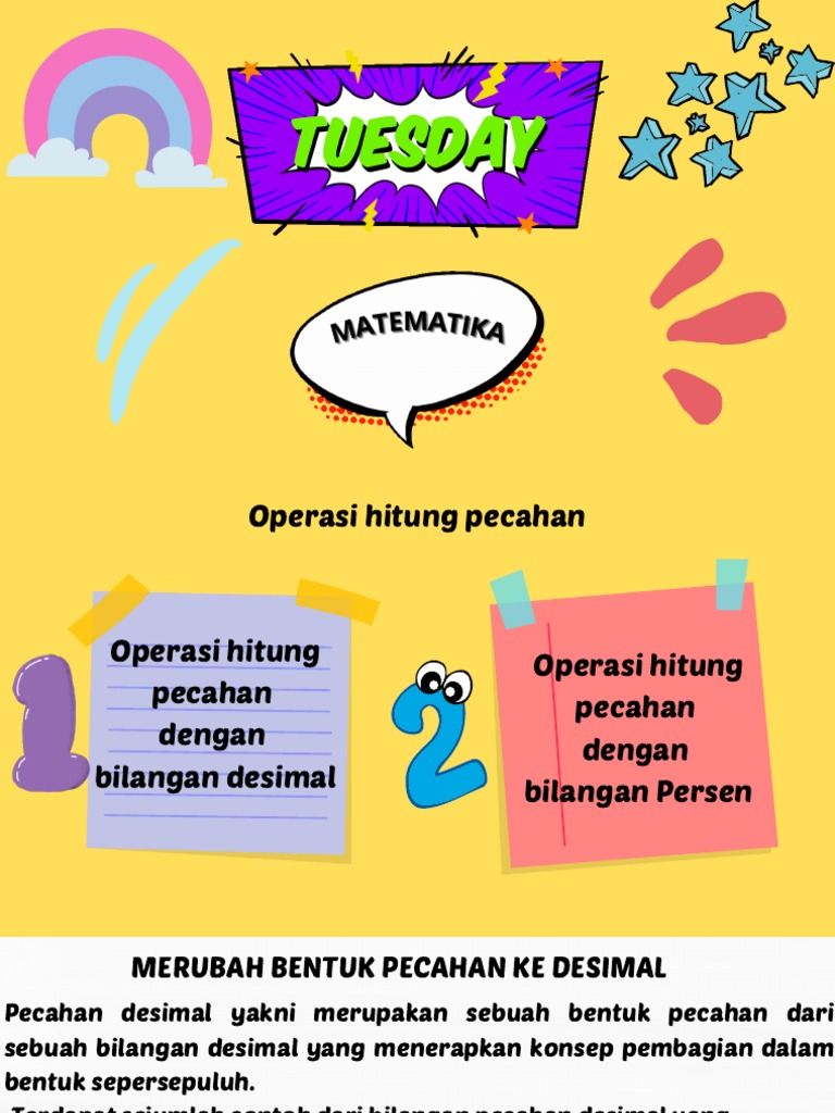 Operasi Hitung Pecahan Dengan Desimal Dan Persen | PDF | Metode & Bahan Ajar