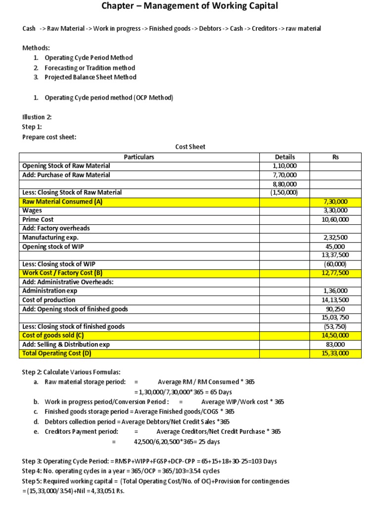 Working Capital | PDF | Working Capital | Finance & Money Management