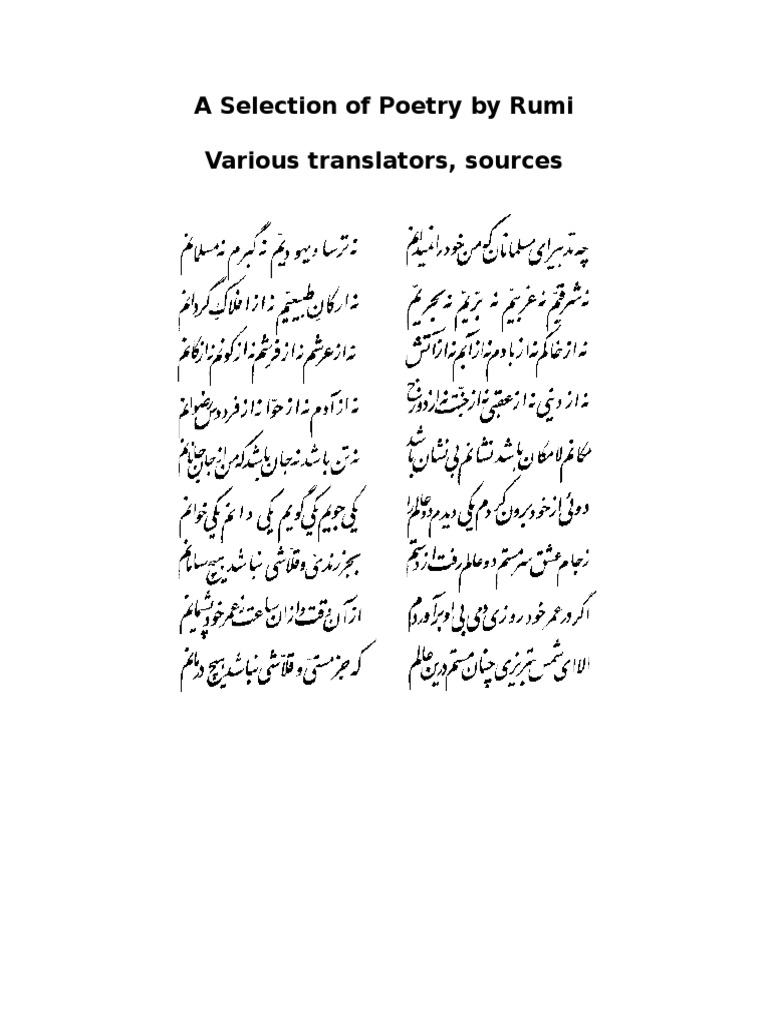 A Selection of Poetry by Rumi (33p) | PDF