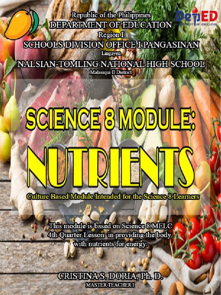 Nutrients Overview for Grade 8 Learners | PDF | Fat | Nutrients