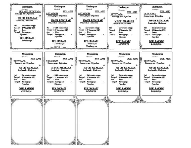 Undangan Rokok Sabun | PDF