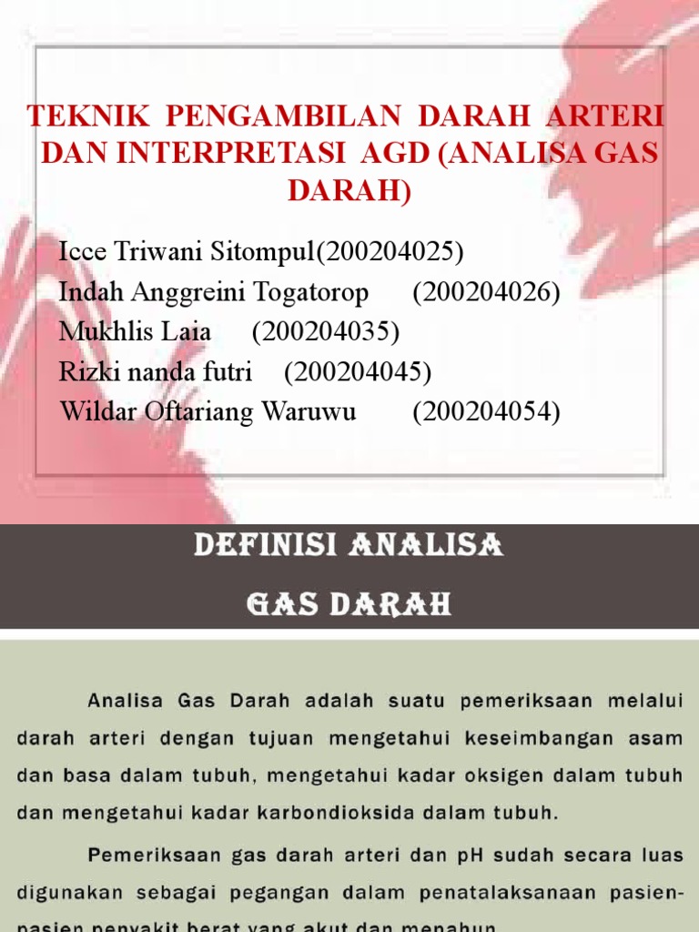 Teknik Pengambilan Darah Arteri Dan Interpretasi Agd | PDF