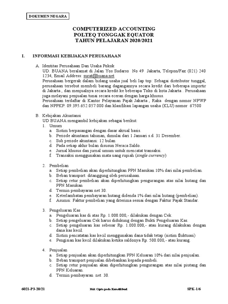 Latihan-01 UD Buana | PDF