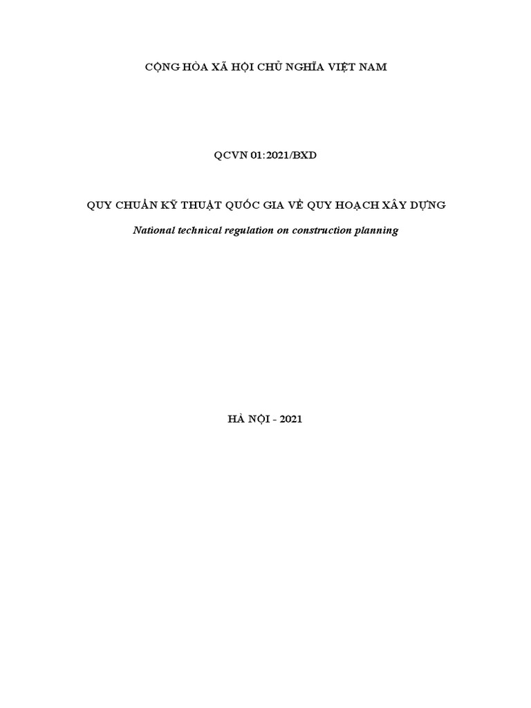 QCVN 01 2021 BXD | PDF