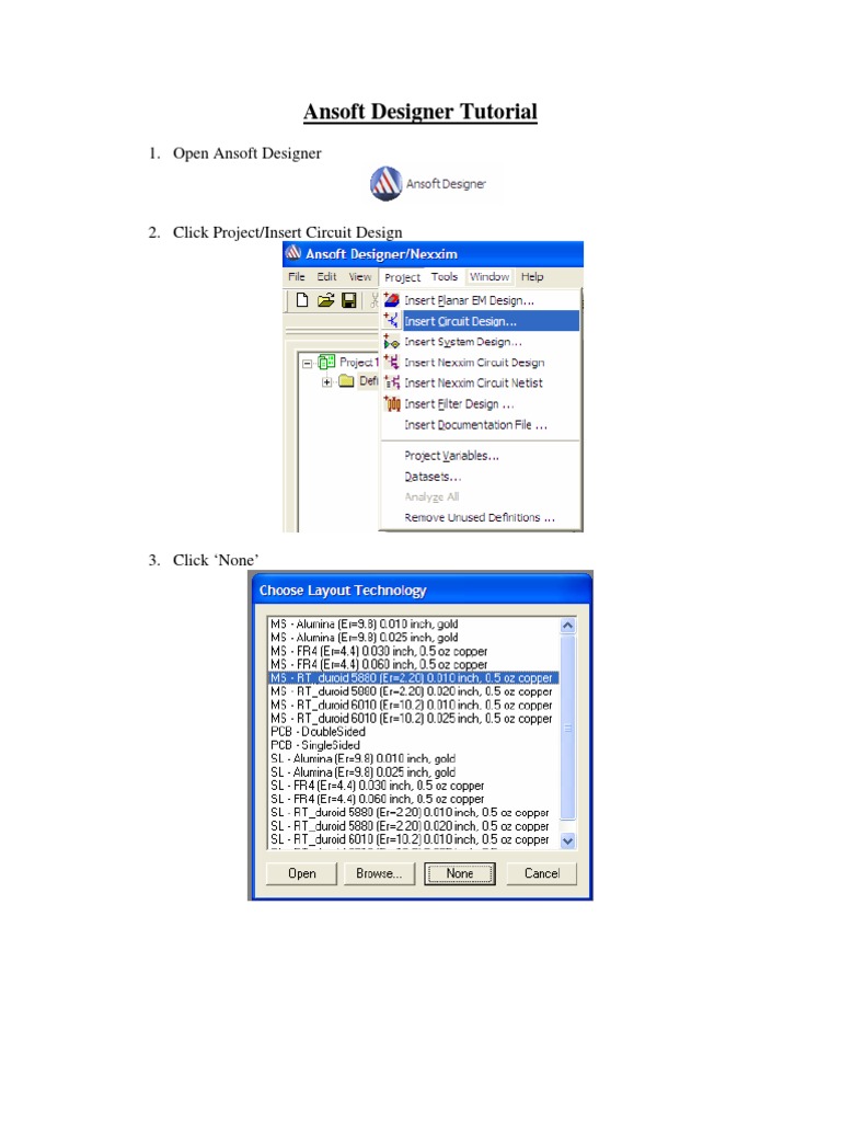 Ansoft Designer-Tutorial | PDF